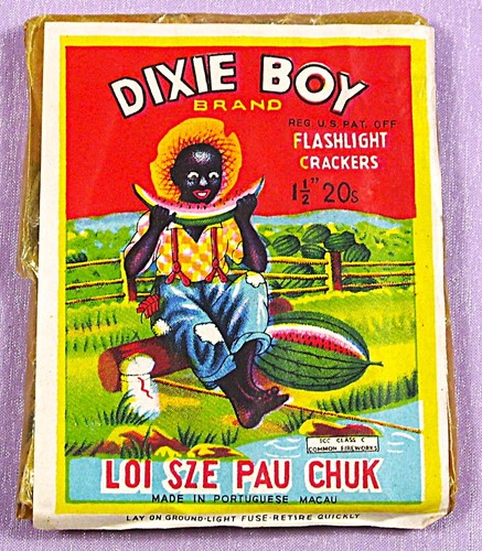 Old ☆ DIXIE BOY Brand ☆ I.C.C. ☆ 1 1/2" x 20's ☆ Firecracker Label ☆ L ...