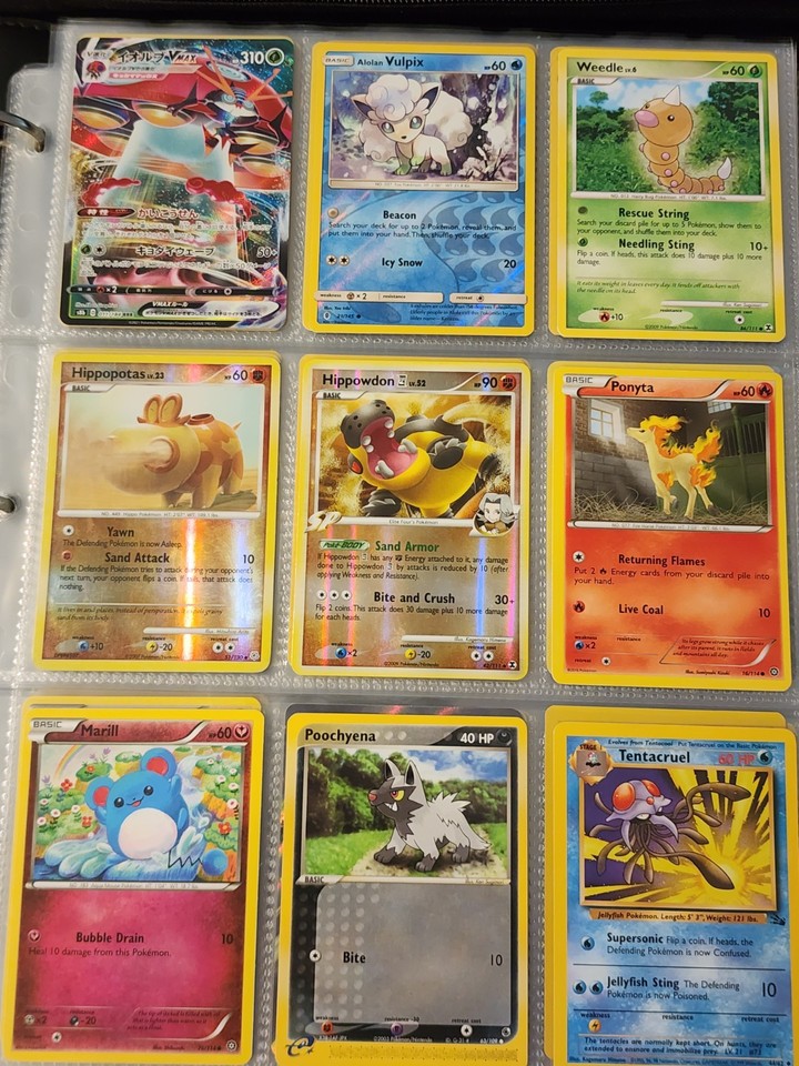 Huge Pokemon Collection Binder Vintage Modern Lot of Cards Holos Rares ...