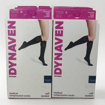Sigvaris Dynaven Women Compression Socks Knee High 15-20 mmHg, Black ...