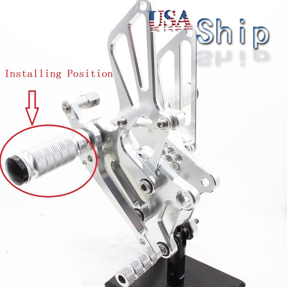 USA Rearsets Front Footpegs Pedals Parts For Yamaha MT07 MT09 R1 R3 R6 ...