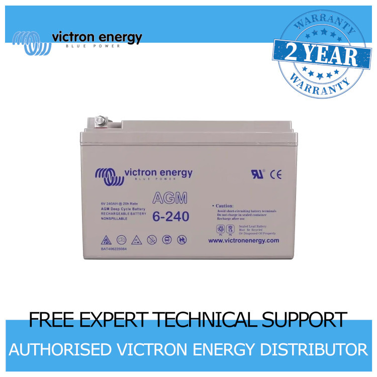 Victron Energy 6V 240Ah AGM Deep Cycle Battery BAT406225084 | eBay UK