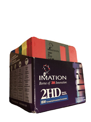 24 Discs IMATION 2HD IBM formatted Diskette Floppy Disks 3.5 Inch 1.44 ...