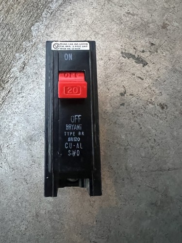 BR120 Westinghouse 20 Amp 120/240V Single Pole Circuit Breaker ...