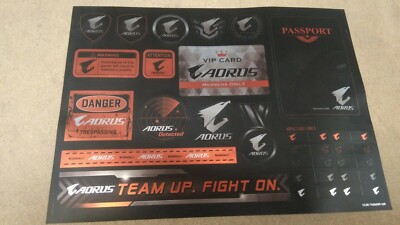 1 set Gigabyte Aorus Decal Stickers Set 31.5cm X 23cm | eBay