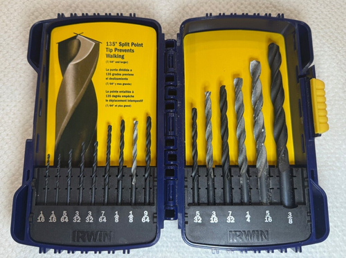 Irwin Industrial Tools 316015 Cobalt Drill Bit Set, 15-Piece - Used | eBay