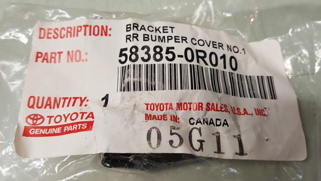 OEM TOYOTA Rav4 Rear Bumper Cover Bracket 58385-0r010 for sale online ...