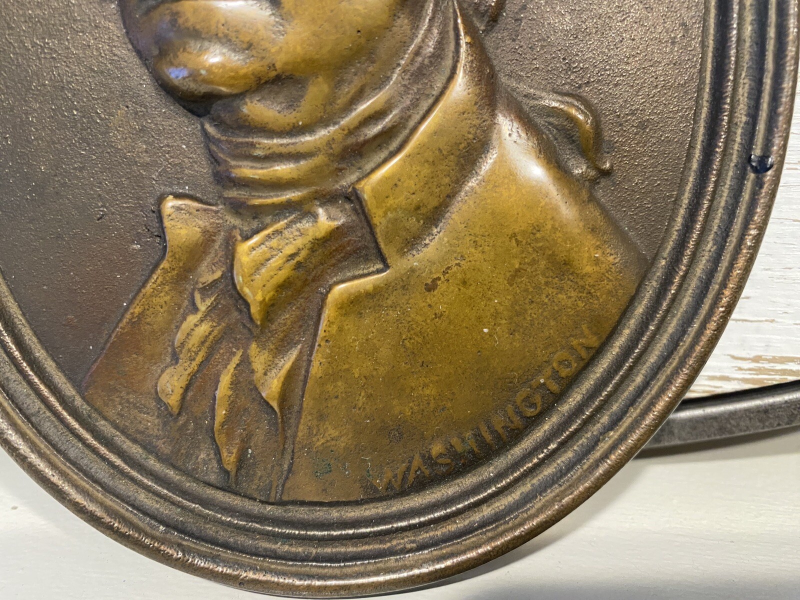 George Washington Solid Bronze Plaque 19th Century Hallmark S in a ...