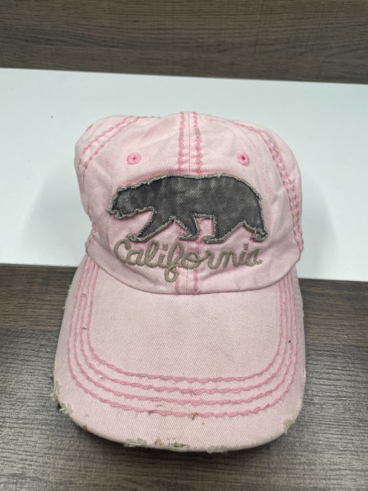 Pink KB Ethos California Republic Bear Logo Hat Cap T… - Gem