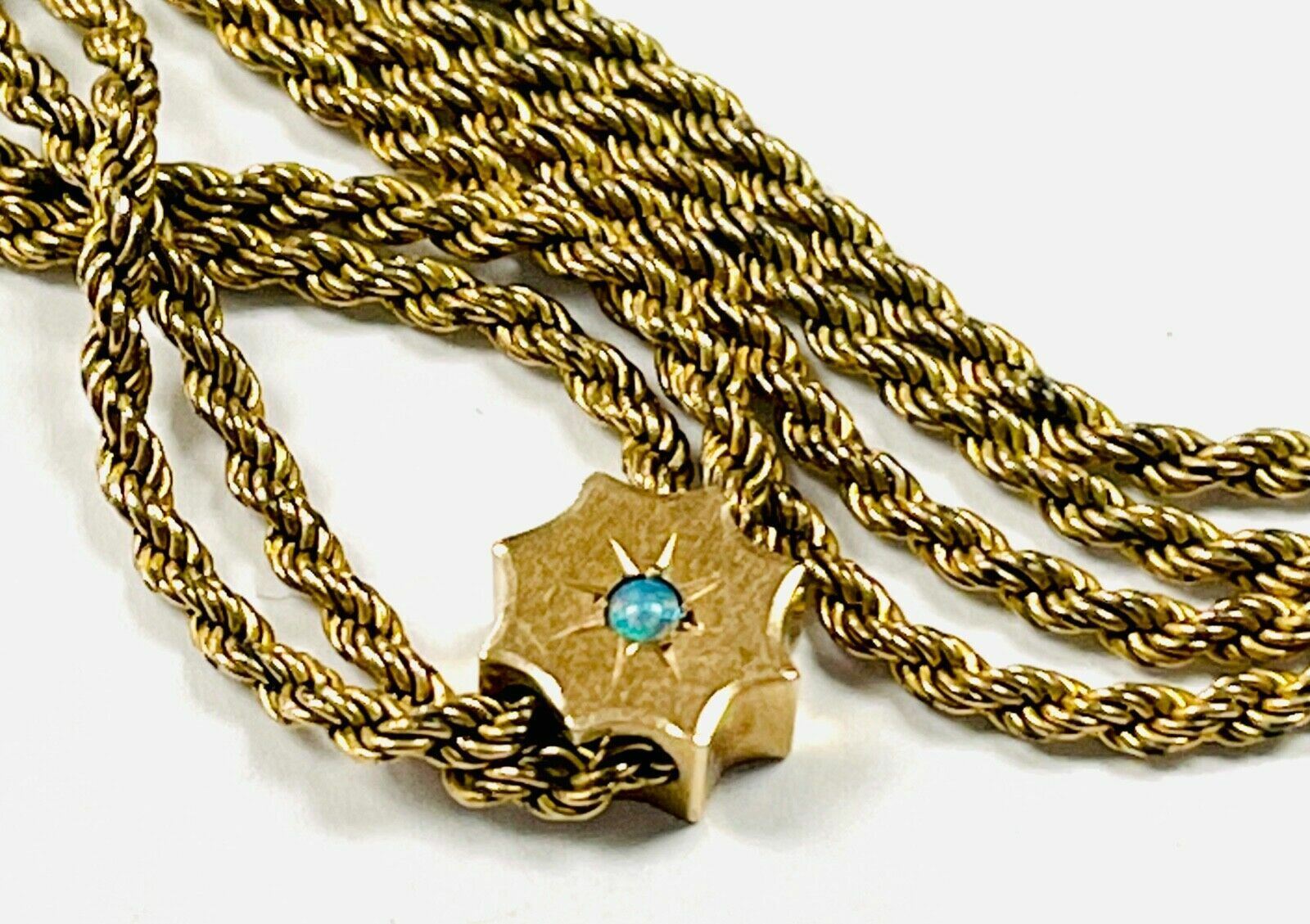 VINTAGE Antique Long Victorian Gold Filled Slider Watch Chain 1880's ...