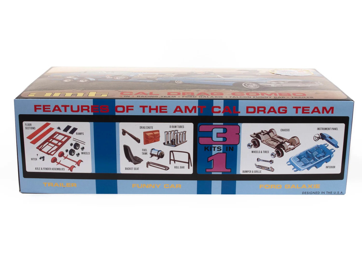 AMT Cal Drag Combo 1964 Ford Galaxie, AWB Ford Falcon & Trailer 1:25 ...