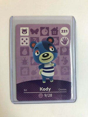 Kody # 221 Animal Crossing Amiibo Card Horizons Series US - NEVER ...