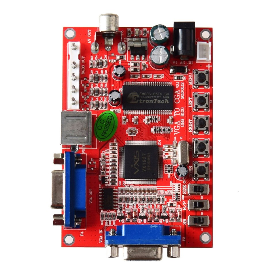 Arcade Cabinet CRT Monitor Converter VGA To CGA RGBS/CVBS/S-VIDEO 15K ...
