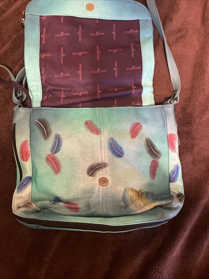Pocketbook Anushhka Hand Painted Feather Design | eBay