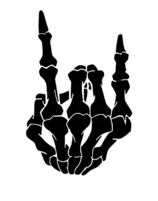 Rock On Skeleton Hands Vinyl Decal Car Truck SUV Laptop Tumbler Sticker ...