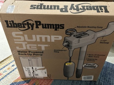 Liberty Pumps SJ10 SumpJet Water Powered Back-Up Pump, Gray Sump Water ...