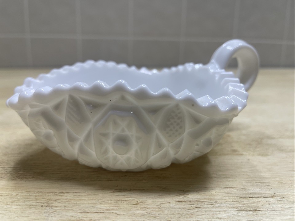 Vintage Fostoria Milk Glass Windburn Square Nappy/Candy/Nut Dish | eBay