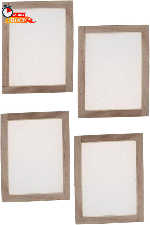 4 Pack Wooden Paper Making Screen Papermaking Mould Deckle Printing ...