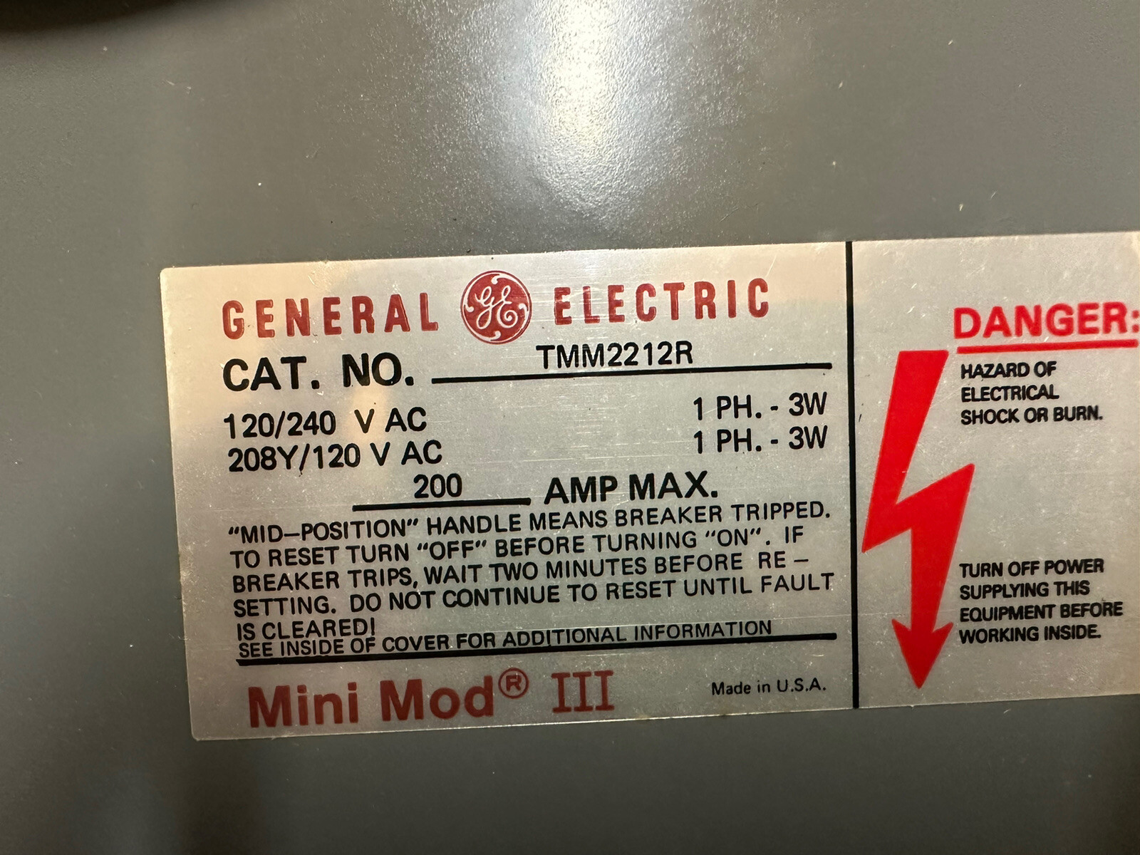 GE TMM2212R Modular Metering Mini Mod III 2-Socket 3-Wire 125A 1 Phase ...