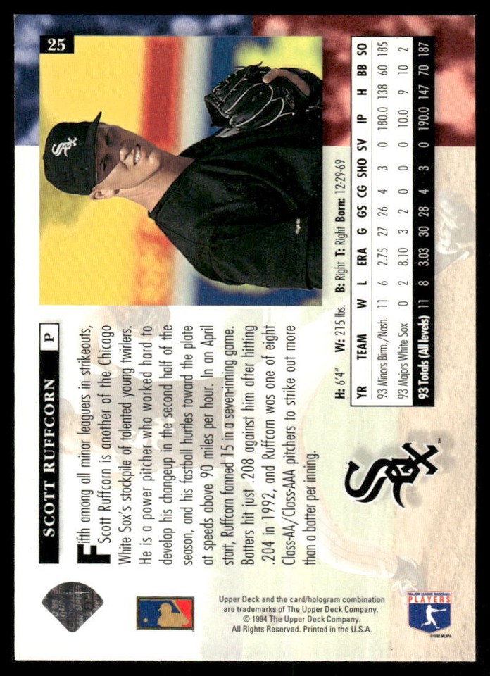 1994 Upper Deck #25 Scott Ruffcorn | eBay