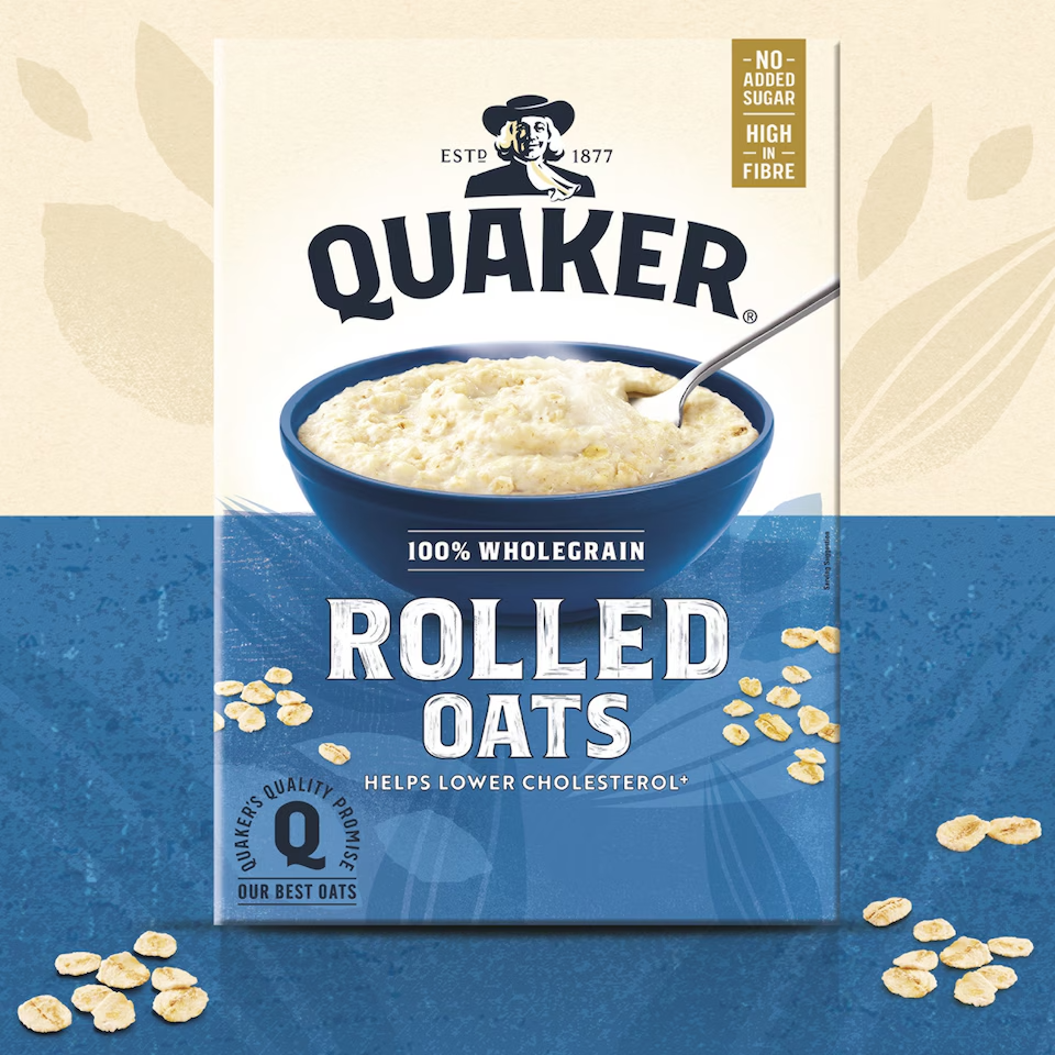 Quaker 100 Whole Grain Old Fashioned Rolled Oats Canister Quaker Old