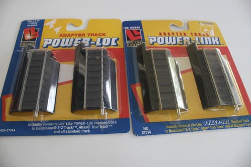 HO Gauge Life Like Trains Adaptor Track POWER-LINK 2pc Pack 21314 FREE ...