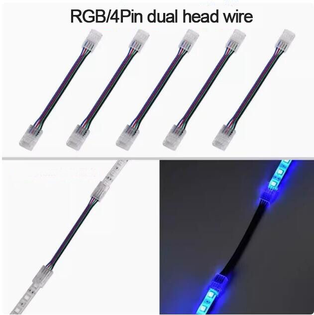 5/10pcs RGB light strip connector / connecting wire fixing clip quick ...