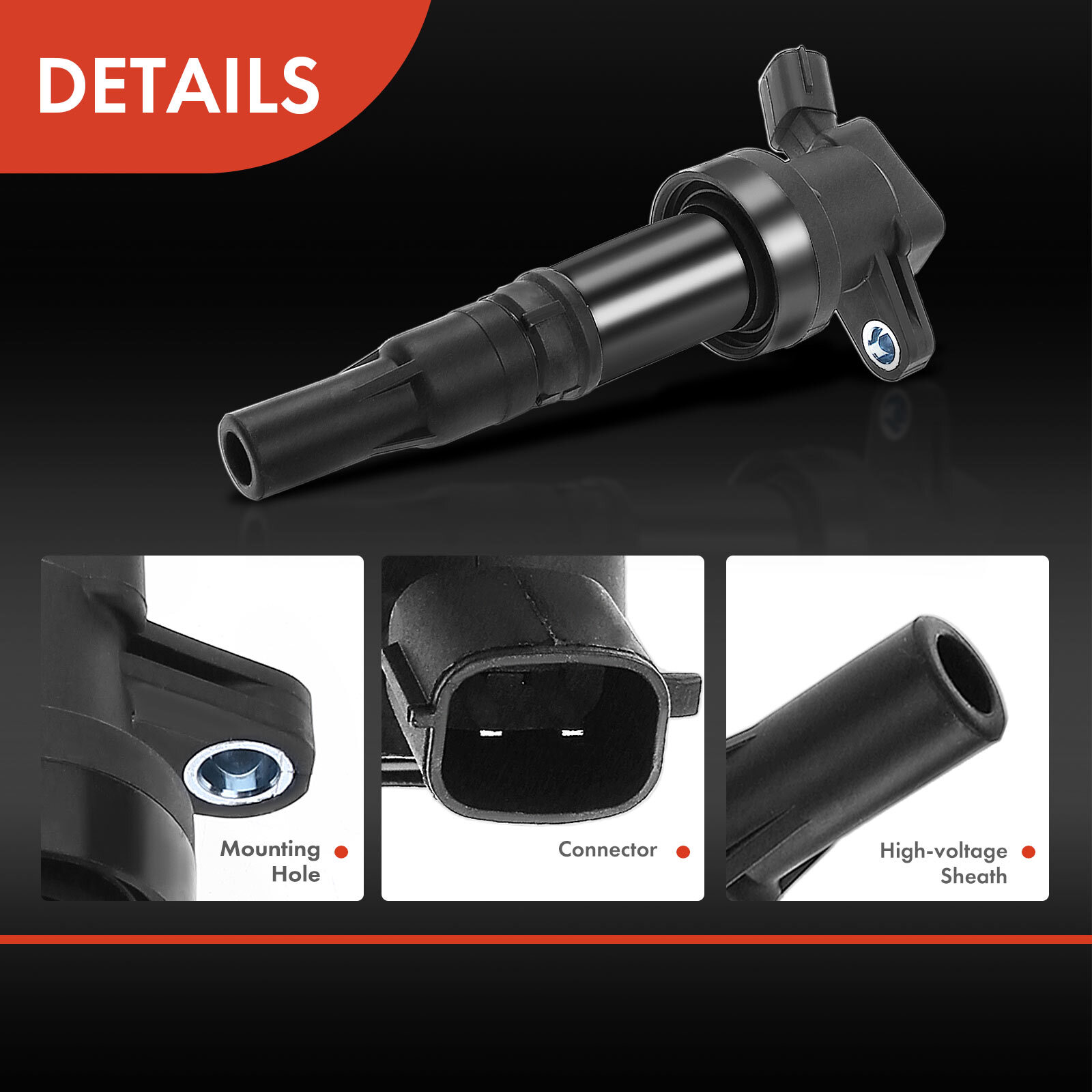 4x Engine Ignition Coil with 2-Pins for Hyundai Accent 2014 2015 2016 ...