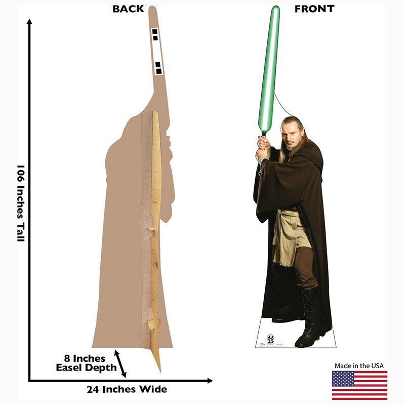 QUI-GON JINN Star Wars: Phantom Menace Lifesize CARDBOARD CUTOUT ...