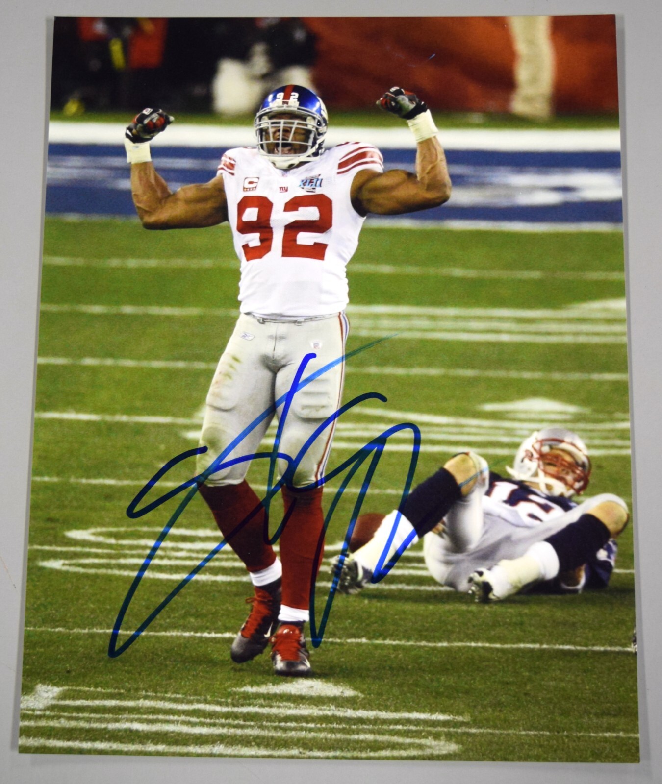 Michael Strahan Signed New York Giants Super Bowl 11x14 Photograph ...