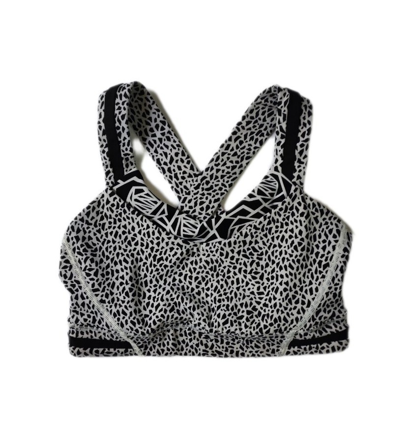 Lululemon Rack Pack Bra Mosaic Posey Black White sz 2… - Gem
