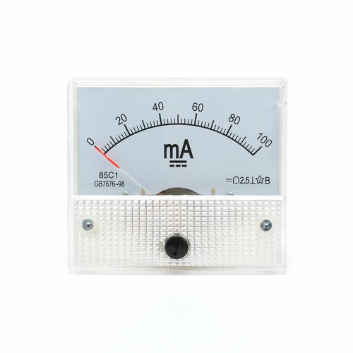 85C1 DC Amperemeter Analog Panel Current Meter 64x56mm | eBay