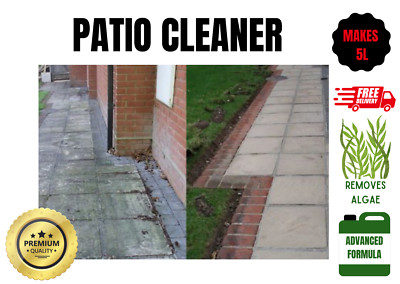 Patio and Path Cleaner 100g Concentrate Makes 5L Kills Moss Algae Black ...