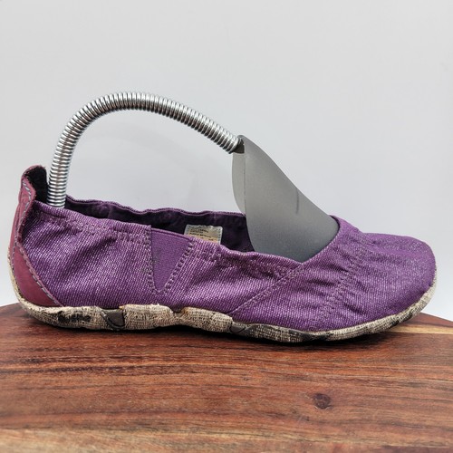 Cushe Koa Loafer Shoes Women's 7 Purple Silver Canvas Slip On Ballet ...