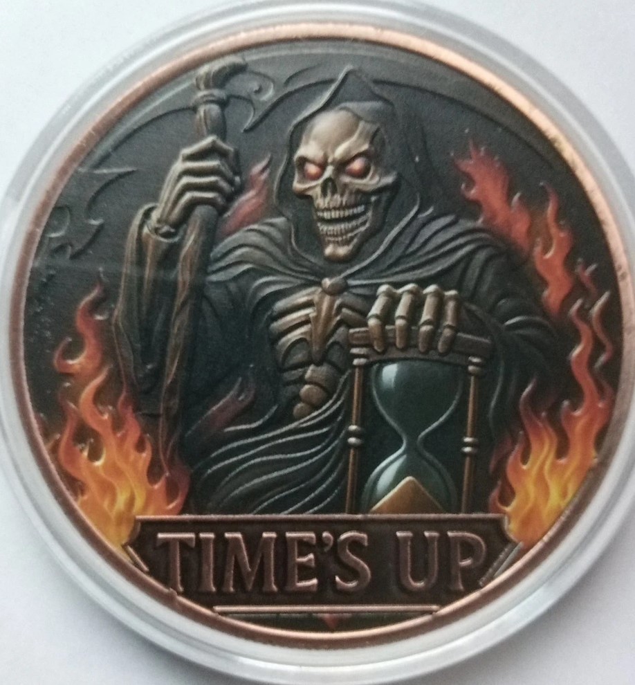 2025 5oz .999 Copper Colorized Time's Up in Capsule (5000 Mintage) | eBay