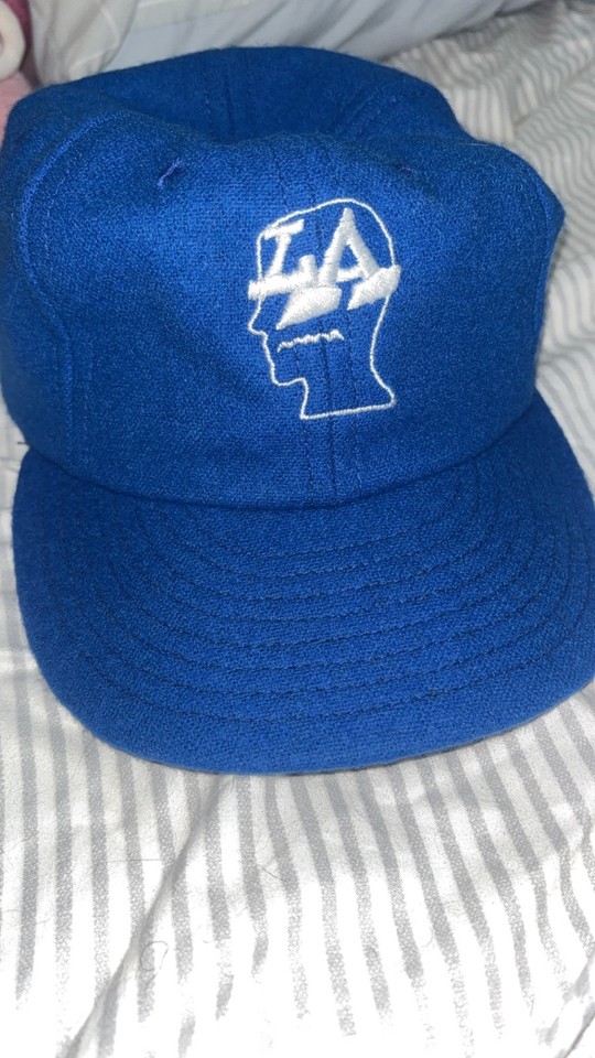 Brain Dead Wool Flannel LA Logo Hat Blue | eBay