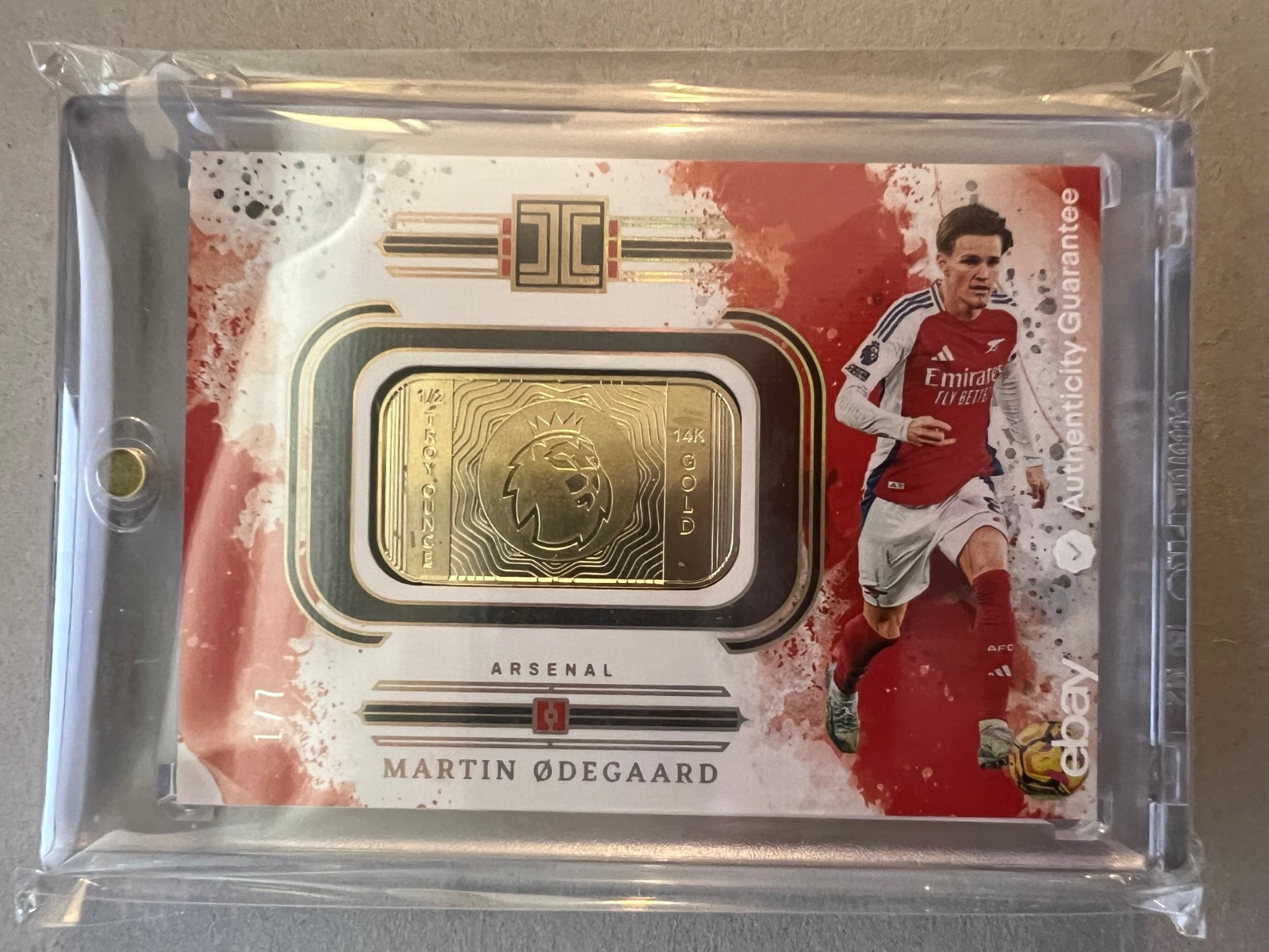 2024/2025 Impeccable -Martin Odegaard 1/7 Arsenal 14K GOLD BAR PSA ...