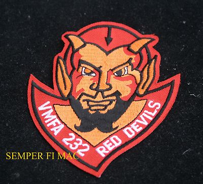 VMFA 232 RED DEVILS PATCH US MARINES FIGHTER SQUADRON PIN UP USMC PILOT ...