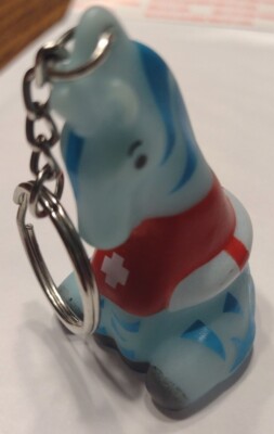 American Heart Association Blue Zebra Promotional Metal Loop Keychain ...
