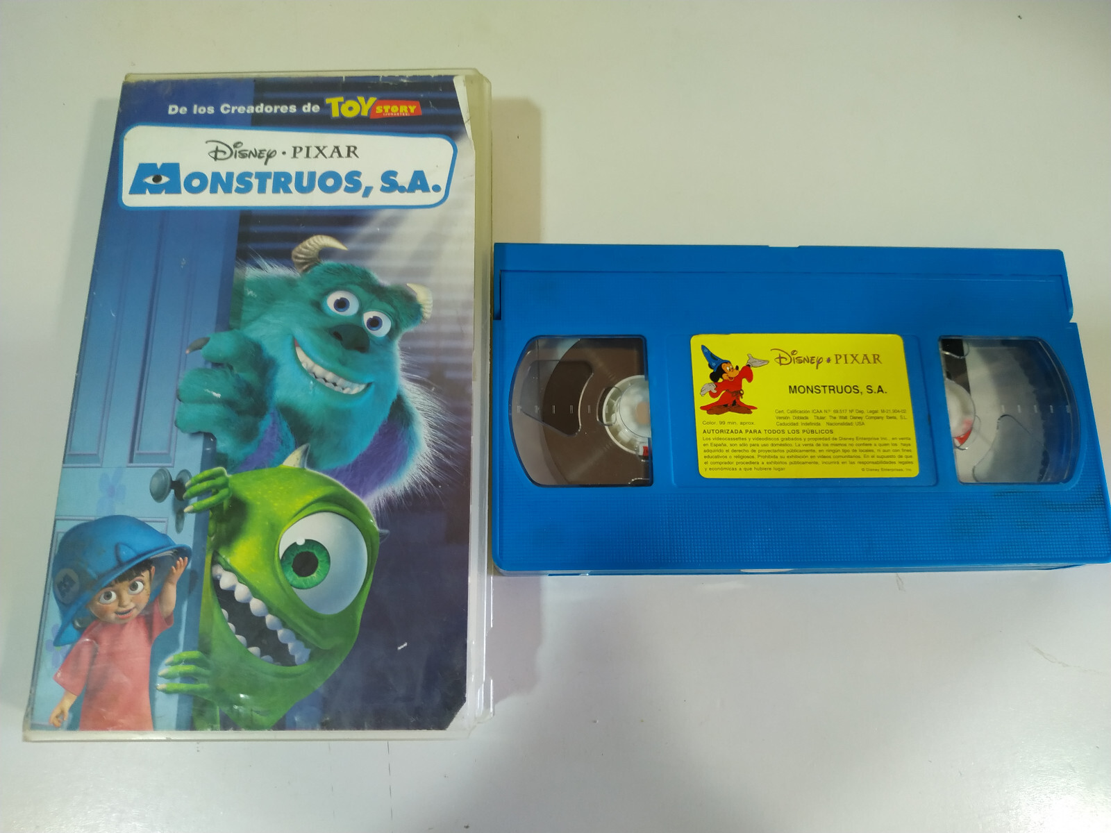 MONSTRUOS S.A. VHS + EXTRAS Y TOMAS FALSAS Walt Disney Pixar Español ...