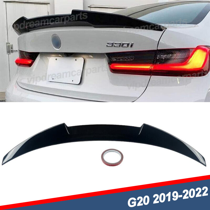 FOR 19-22 BMW G20 330i M340i M3 G80 GLOSS BLACK M4 STYLE HIGHKICK TRUNK ...