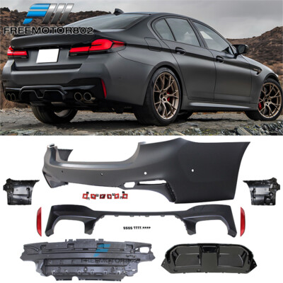 Fits 17-20 BMW G30 G31 CS Style Rear Bumper Cover W/ Sensor Hole ACC ...