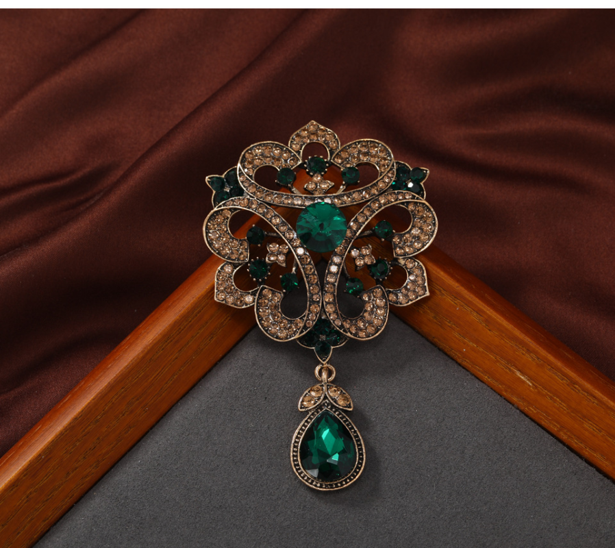 Women Men Vintage Brooch Pin Elegant Enamel Pin Antique Jewelry Noble ...
