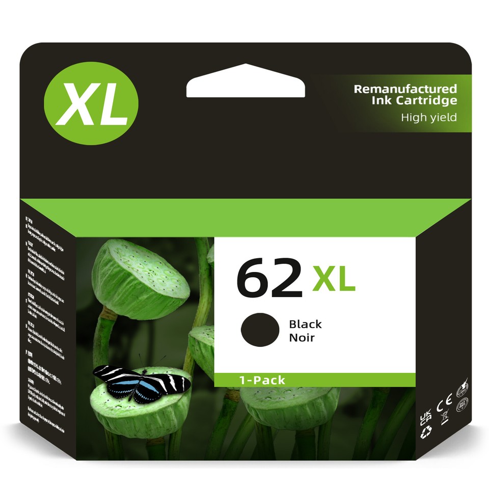 62XL XXL Ink Cartridges for HP 62 Envy 7640 5540 5640 5660 5740 62XL ...