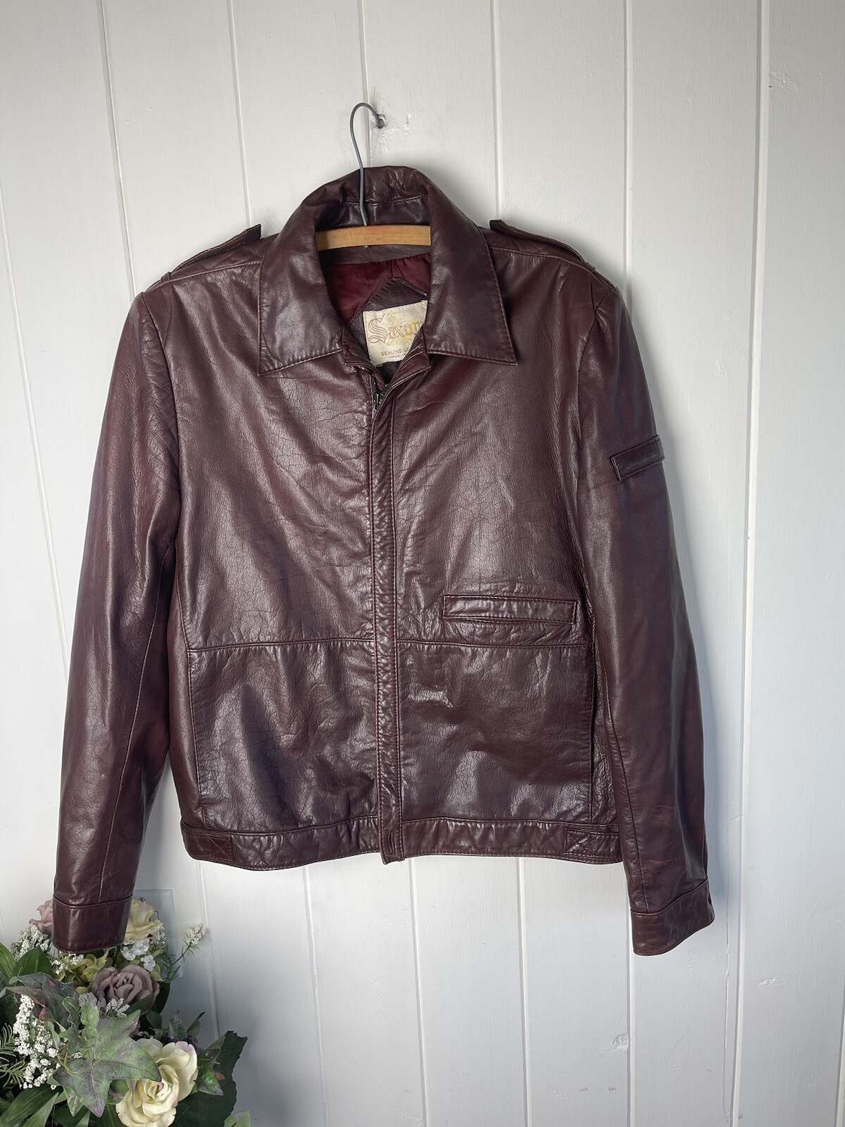 Saxon Vintage 80s Men’s Leather Jacket | eBay