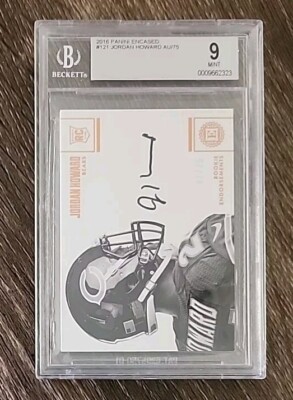 2016 Encased Jordan Howard Rookie Notable Signatures /75 BGS 9 Mint 10 ...