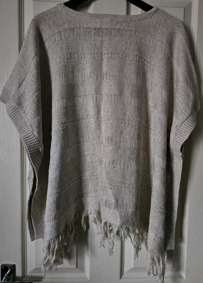 Ladies Beige Short Sleeved Over Jumper Size M/L By FAT FACE Ex Con | eBay