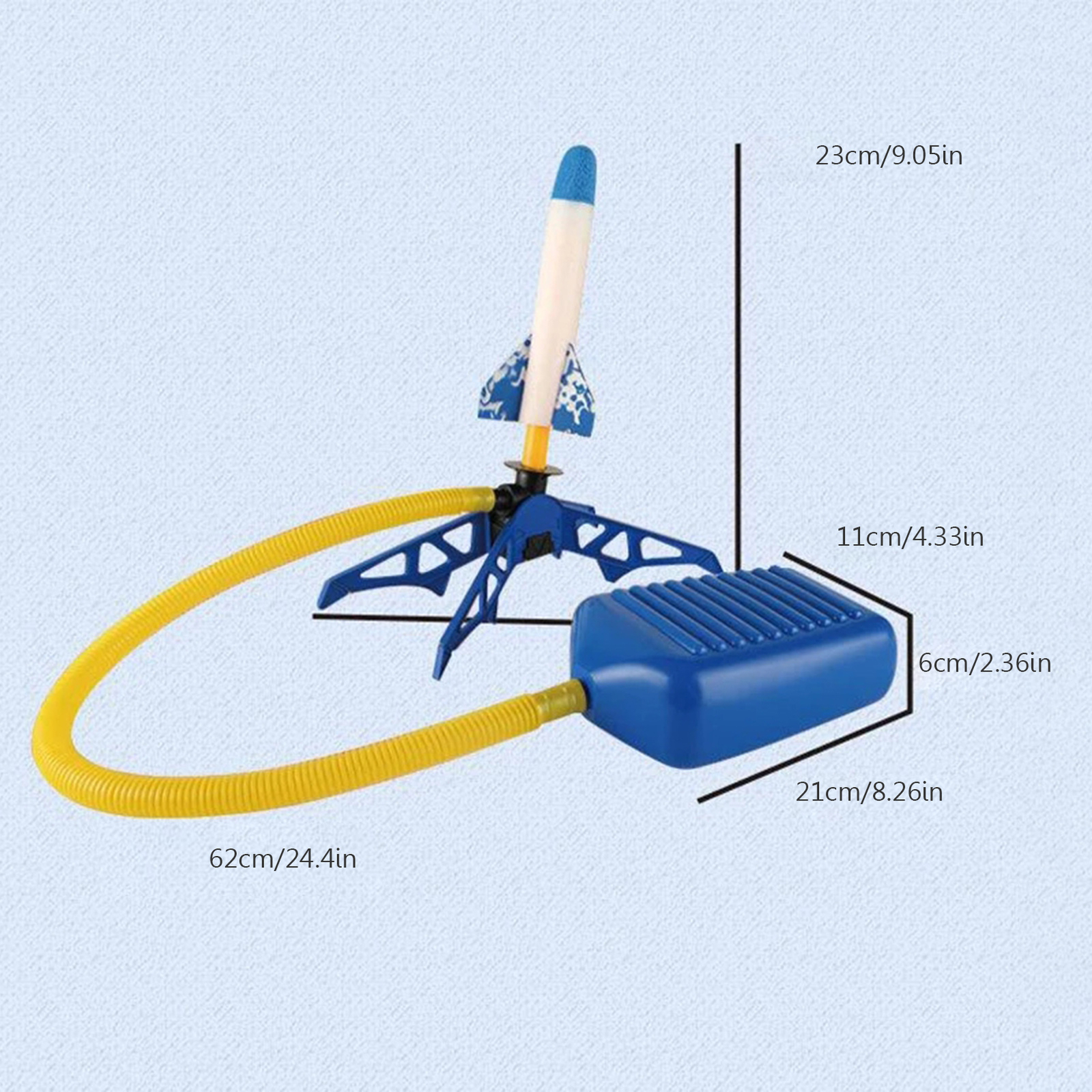 Rocket Launcher 3 Light Rockets Foot Pump Air Rocket Launcher Garden ...