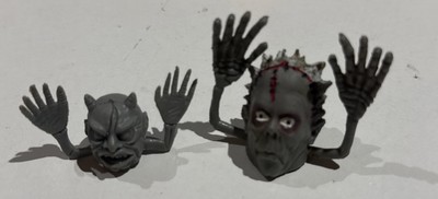 2 Vtg Horror Monster Ghoul Zombie Halloween Finger Puppet Uglies Figure ...