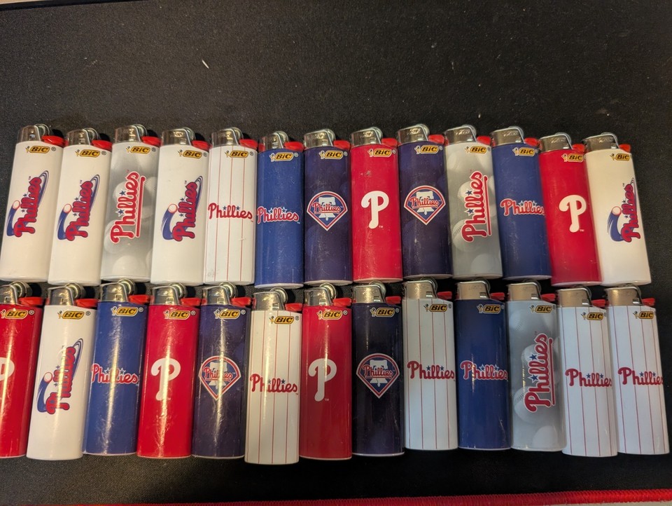 7 Lighters BIC Philadelphia Phillies MLB Officially Licensed Cigarette ...