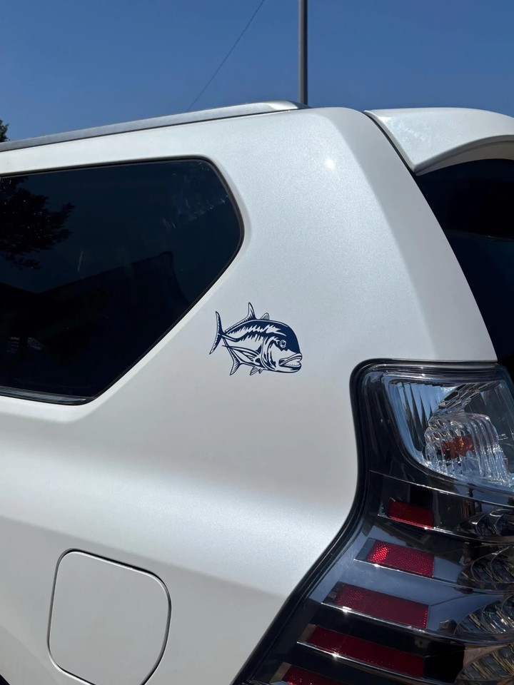Hawaiian Navy Ulua Fish 6" Vinyl Car Truck Window Labtop Decal Sticker | eBay